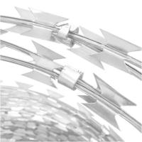 China 900mm Razor Sharp Barbed Wire Galvanized Metal Coil Thermal Bto-22 for sale