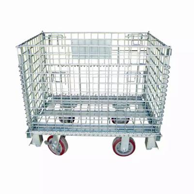 China Collapsible Warehouse 250kg Wire Mesh Container Rack Heavy Duty for sale