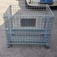 China Collapsible Warehouse 250kg Wire Mesh Container Rack Heavy Duty for sale
