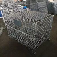 China 6.5mm Wire Pallet Cages Heavy Duty Industrial Warehouse Storage Durable for sale