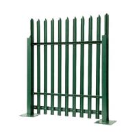 China 1.8m X 2.4m Metal Palisade Fencing Hot Dipped Powder Coated Steel Security for sale