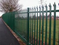 China European Style Steel 0.5m High Galvanized Palisade Fencing For Road And Railway for sale