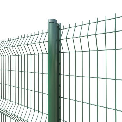 China Square Post 3.2mm Security Welded Wire Mesh Fence 3d Curvy Pvc Coated Panel for sale
