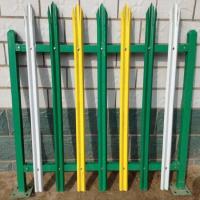 China Square Post White Galvanised Steel Palisade Fencing For Garden And Gates for sale