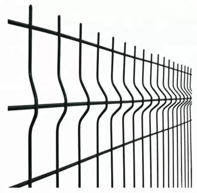 China Square Hole Welded 3d Wire Mesh Fence Peach Type Column Anti Theft Guard Rail for sale