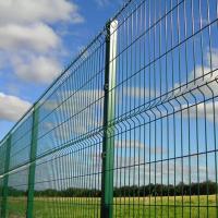 China Square Hole Welded 3d Wire Mesh Fence Peach Type Column Anti Theft Guard Rail for sale