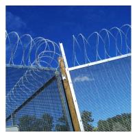 China Hot Dipped Galvanized Concertina Wire Fence Anti Climb Airport Security Fencing for sale