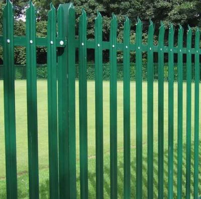 China Assembled 2.4 M Palisade Metal Fencing Galvanised European Style for sale