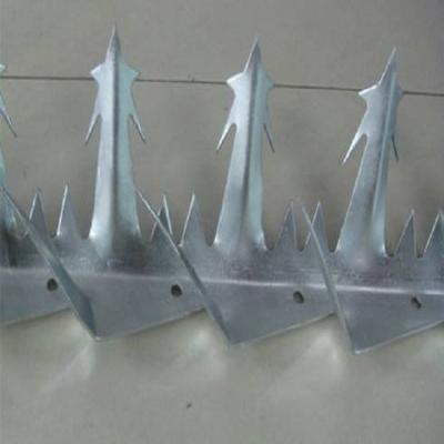 China Large Blade 1mm 2mm Anti Theft Fence Spikes Anti Climb Wall Spikes Rustproof for sale