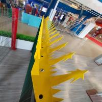 China Powder Coated Anti Climb Wall Metal Fence Post Spikes 64mm-100mm for sale