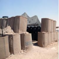 China Sand Color 4.0-5.0mm Welded Mesh Hesco Barrier Wall 24Inches for sale
