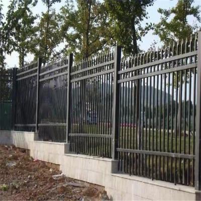 China Easily Assembled 1.8m Height  Black  Metal Palisade Fencing Pvc Coated For Courtyard for sale