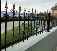China Decorative ISO9001 Wrought Iron Fence Panels 1.8x2.4m Easily Assembled for sale