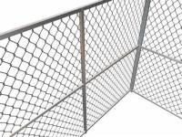 China Rodent Proofing 3.0mm-4.00mm Cyclone Chain Wire Fencing With Top Barbed Wire for sale