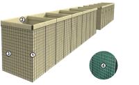 China Military Fortifications Hesco Barrier Wall BWG18-BWG22 Diameter for sale