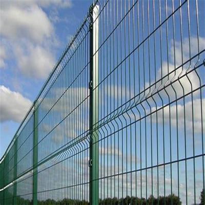 China Decorative Wrought Iron 3D Wire Mesh Fence Green Vinyl Coated 1030mm height for sale