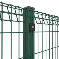 China Decorative Wrought Iron 3D Wire Mesh Fence Green Vinyl Coated 1030mm height for sale
