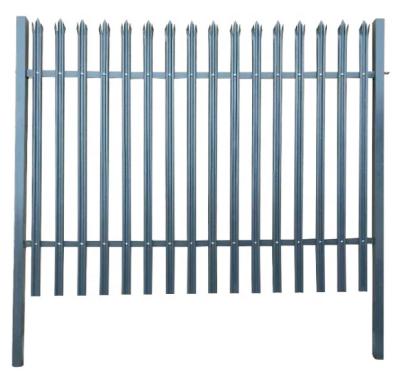 China Different colors hot-dipped galvanized or PVC coated welded palisade fencing Decorative Steel Palisade Garden Europe Fen for sale