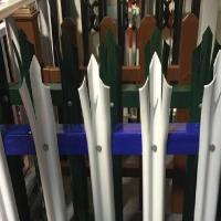 China Different colors hot-dipped galvanized or PVC coated welded palisade fencing Decorative Steel Palisade Garden Europe Fen for sale