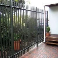 China Different colors hot-dipped galvanized or PVC coated welded palisade fencing Decorative Steel Palisade Garden Europe Fen for sale