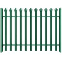 China D Pale W Pale Steel Security Metal Palisade Fencing Rot Proof OEM for sale