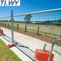 China Dia 3.0-5.0mm Portable Galvanized Temporary Fence Panels Electric Galvanized for sale