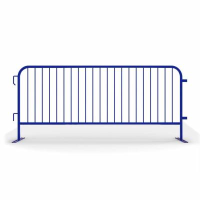 China Blue Portable Crowd Control Barriers Fence With Flat Feet for sale