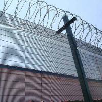 China TLSW Square Post 358 Wire Mesh Fence Panel PVC Coated for sale