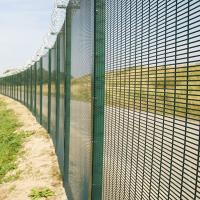 China TLSW Square Post 358 Wire Mesh Fence Panel PVC Coated for sale