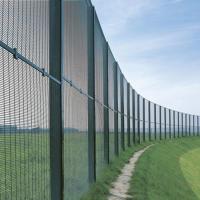 China TLSW Square Post 358 Wire Mesh Fence Panel PVC Coated for sale