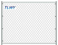 China BWG18-BWG7 Colored Chain Link Fencing Panels 1x50m 1.2x50m for sale