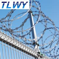 China Prisons Protection Cross Razor Wire And Barbed Wire Bto-18 Bto-28 for sale