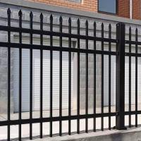 China TLSW Blue White Picket Wrought Iron Fence Panels Rustproof for sale