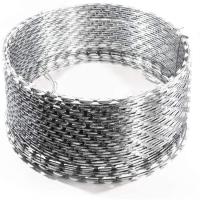 China 0.4mm-0.6mm PVC Coated Barbed Wire Anti Climb Heat Treated for sale