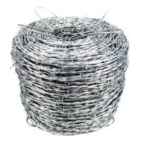 China 0.4mm-0.6mm PVC Coated Barbed Wire Anti Climb Heat Treated for sale