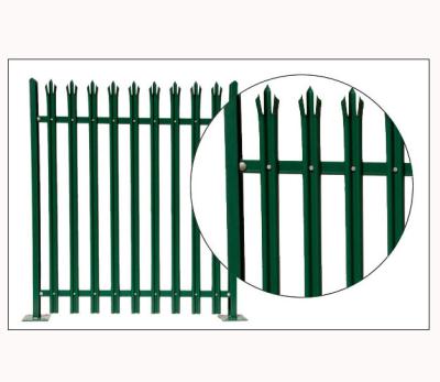 China D Pale 65mm Steel Garden Palisade Fencing 60x60mm 80x80mm for sale