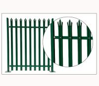 China Outdoor Green Galvanised Palisade Fencing Height 1.5m-2.8m for sale