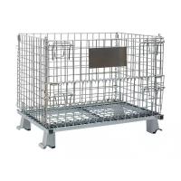 China OEM ODM Metal Collapsible Wire Mesh Containers Zinc Plated for sale