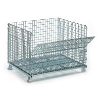 China Hot Dipgalvanized Wire Mesh Container Durable Wire Metal Storage Cage With Wheels for sale
