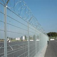 China Double Wire Airport Security Fencing 1.2m 1.8m 2.0m Barbed Wire Fence for sale