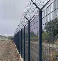 China Double Wire Airport Security Fencing 1.2m 1.8m 2.0m Barbed Wire Fence for sale