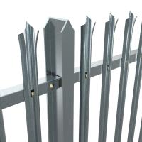 China 2.0mm 3.0mm Steelway Fence Secure Palisade Galvanised Metal Security Fencing for sale