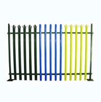China Height 1.8m 2.4m PVC Security Metal Palisade Fencing M8x30mm for sale