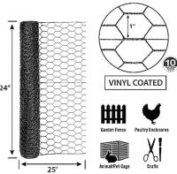 China BWG 27-23 Hexagonal Wire Mesh Chicken Farm Fence PVC Coated for sale