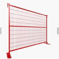 China Orange Red Wire Movable Fence Temporary Fence Panels 24kg 2400mm*2100mm for sale
