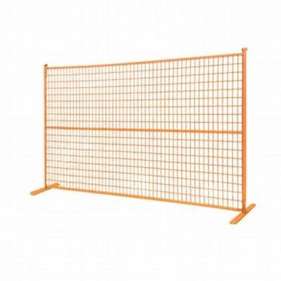 China Orange Red Wire Movable Fence Temporary Fence Panels 24kg 2400mm*2100mm for sale