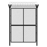 China Galvanized Airport Perimeter Fence 50*100mm 50*150mm Hole Y Post Fence for sale