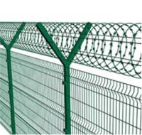China Galvanized Airport Perimeter Fence 50*100mm 50*150mm Hole Y Post Fence for sale