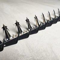 China Single Razor Sharp Block Wall Security Spikes PVC Coated for sale