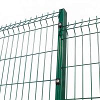 China Weaving RAL 6005 Dark Green 3D Fence Panel Triangle Bending 40x60x2mm for sale